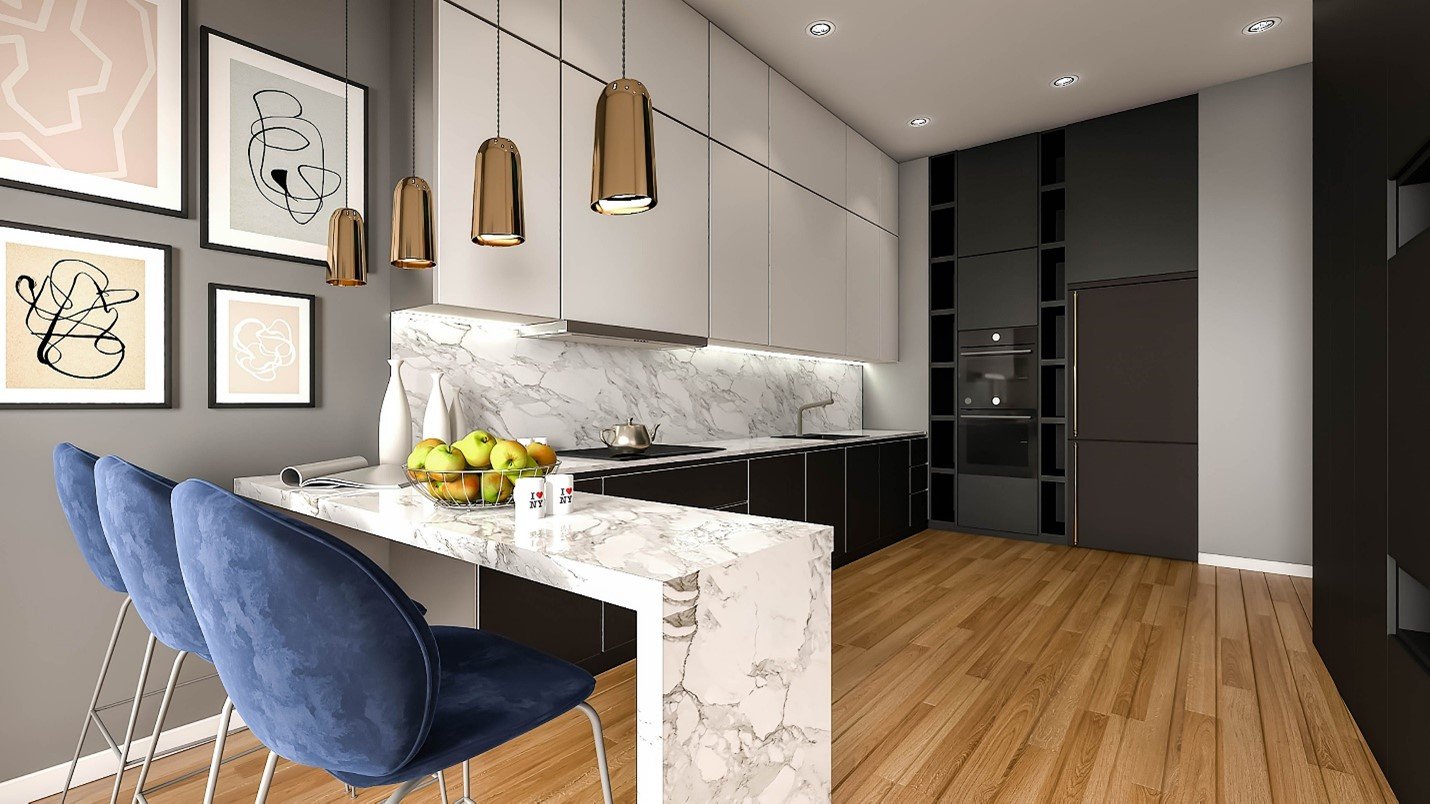 Kitchen Improvements Using Black and White Kitchen Cabinets - ACTIVE MY ...